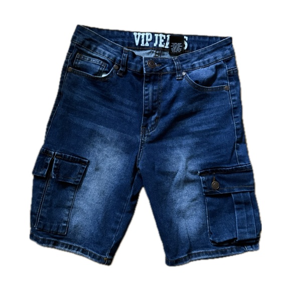 VIP | Shorts | Vip Jeans Denim Cargo Shorts Blue Distressed Size 56 ...